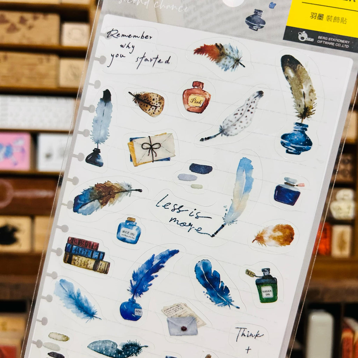 BERG x Pion Feather Pen Transparent Sticker Sheet – Tokubetsumemori