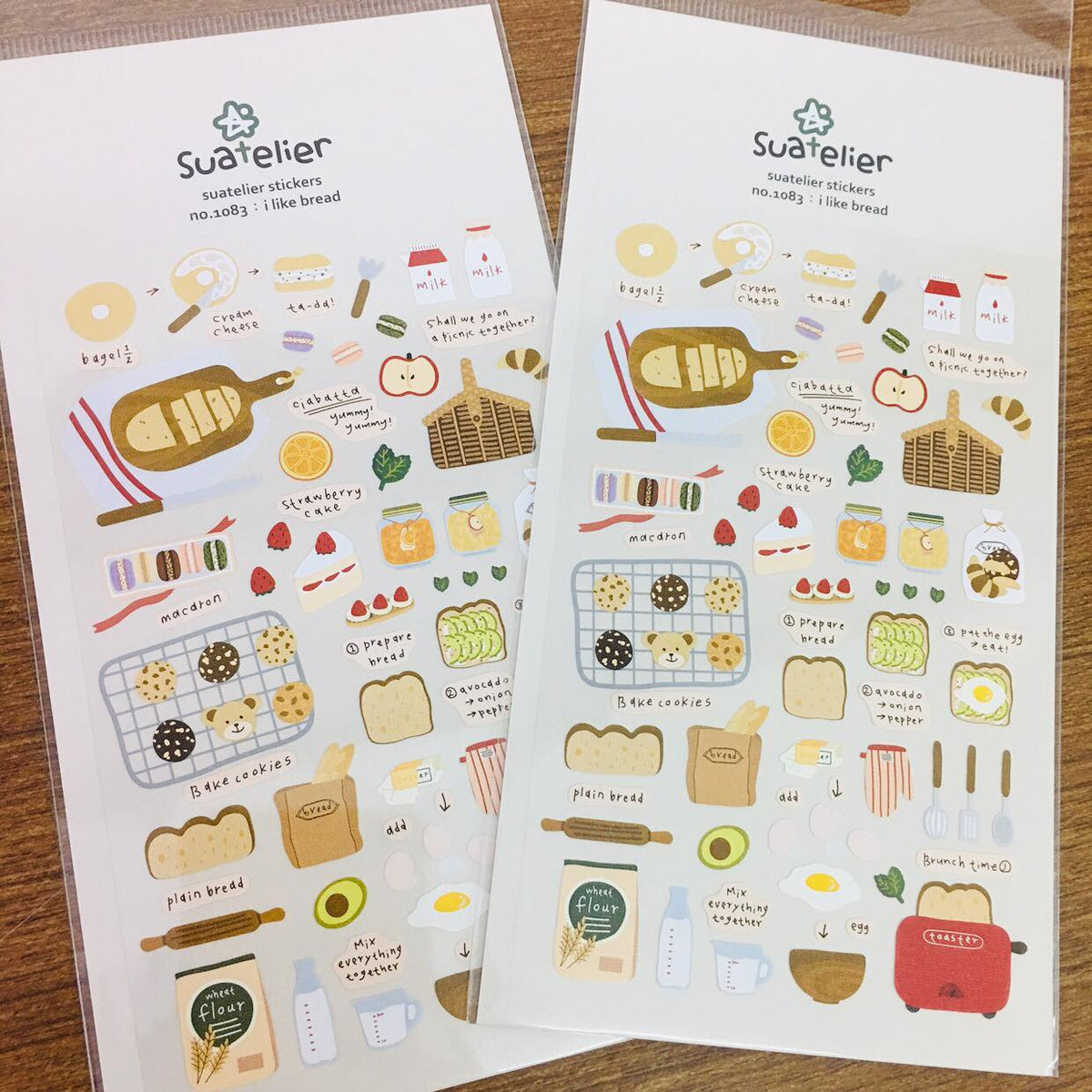 Suatelier Design i like bread sticker sheet – Tokubetsumemori