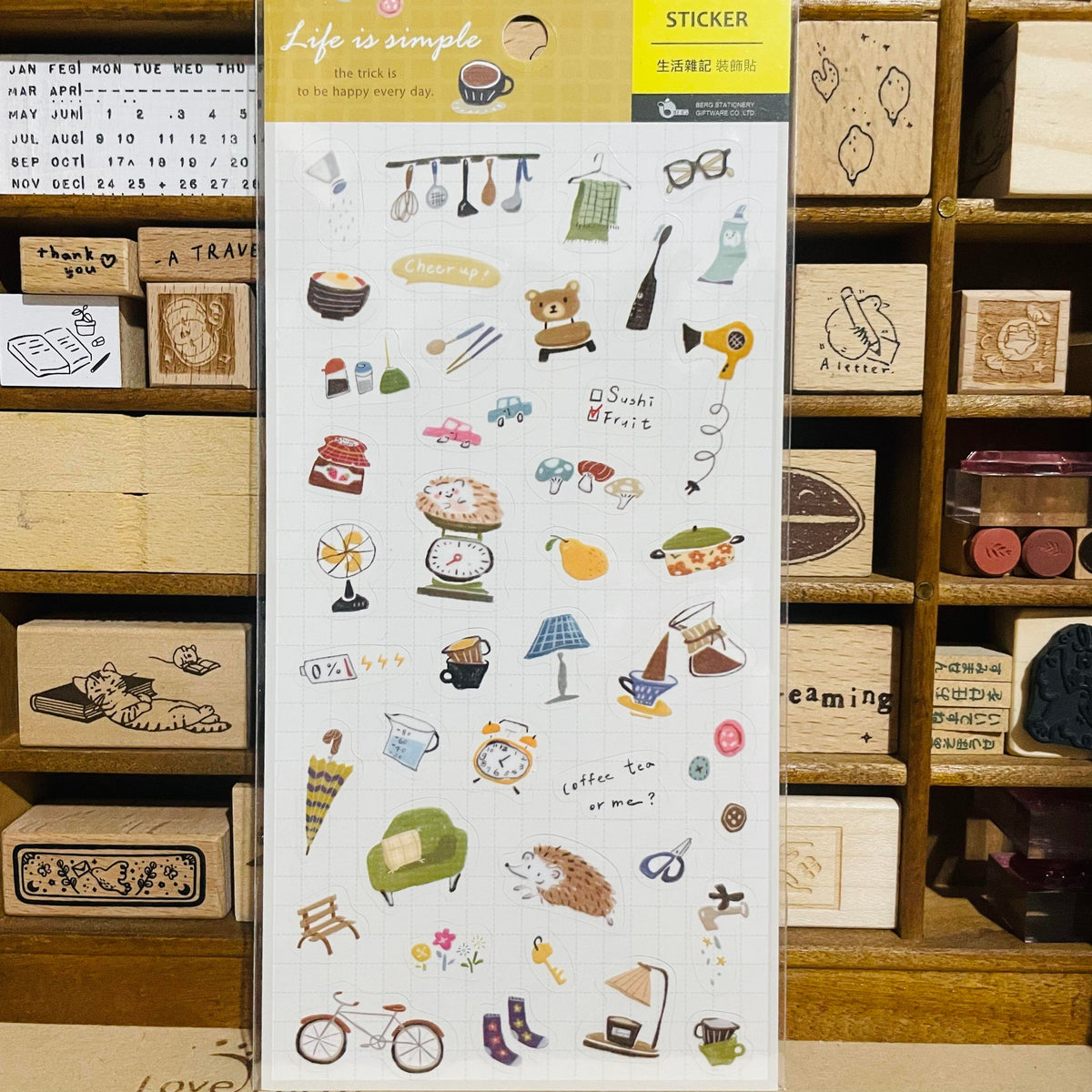 BERG Life is Simple Sticker Sheet – Tokubetsumemori